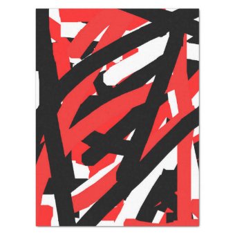 Black, White and Red Graffiti Tissue Paper | Zazzle
