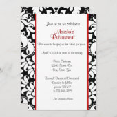 Black white and red invitation | Zazzle