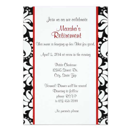 Black white and red invitation | Zazzle.com
