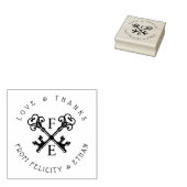 Black & White Antique Vintage Key Crest Stamp | Zazzle