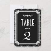 Black & White Art Deco Wedding Table Numbers | Zazzle