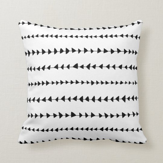 Black White Aztec Arrows Pattern Throw Pillow | Zazzle.com