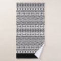Black & White Aztec Pattern Bath Towel Set | Zazzle