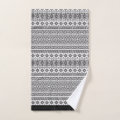 Black & White Aztec Pattern Bath Towel Set | Zazzle