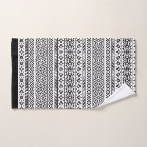 Black & White Aztec Pattern Bath Towel Set | Zazzle