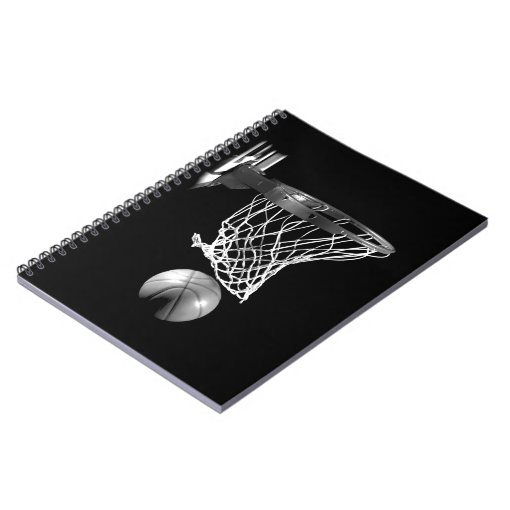 Black & White Basketball Notebook | Zazzle