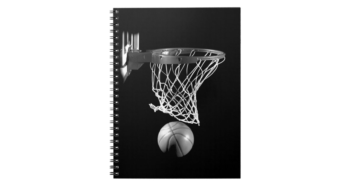 Black & White Basketball Notebook | Zazzle
