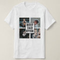 Black White Best Dad Ever Custom Photo Picture T-Shirt | Zazzle