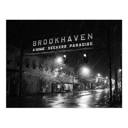 Black & White Brookhaven, Mississippi Town Sign Postcard | Zazzle.com