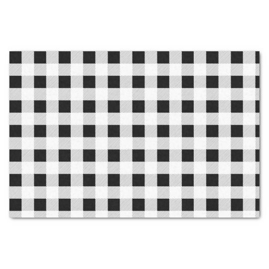 Black & White Buffalo Check Tissue Paper | Zazzle.com