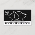Black White Cat Dog Pet Paws Discount Loyalty Business Card | Zazzle