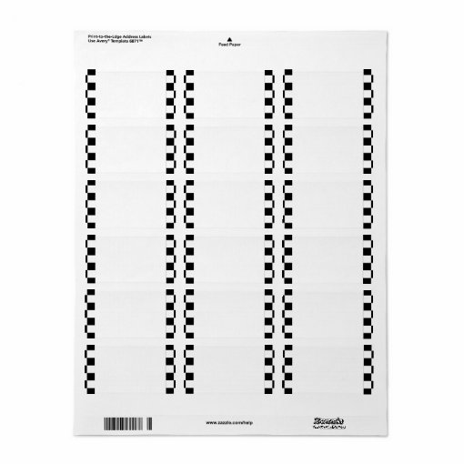 Black & White Checkerboard Background Label | Zazzle