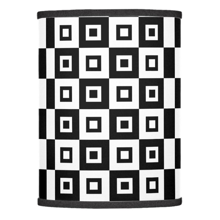 Black & White Checkerboard Illusion Lamp Shade | Zazzle