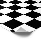 Black & White Checkerboard Poster | Zazzle