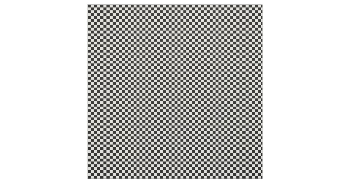 Black & White Checkered Checks Fabric | Zazzle