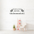 Black White Checkered Flag Race Congratulations Banner | Zazzle
