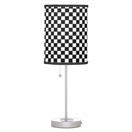 black&white checkered pattern table lamp | Zazzle.com
