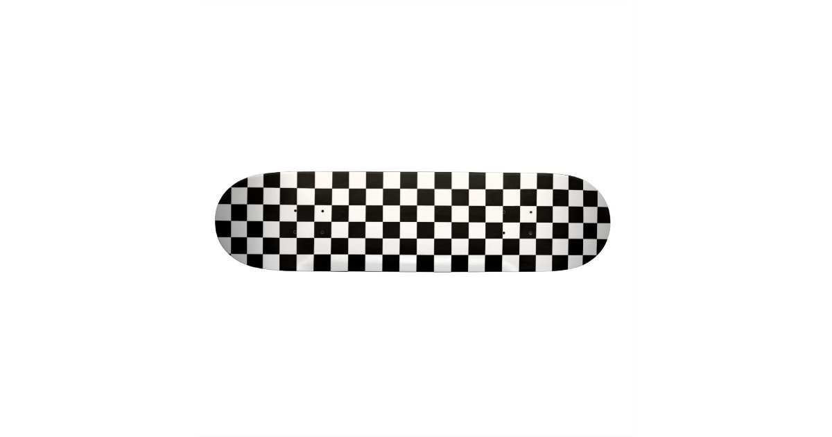 Black& White Checkered Skateboard Deck | Zazzle.com