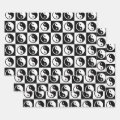 Black White Checkered Yin-yang Zen Block Print Wrapping Paper Sheets ...