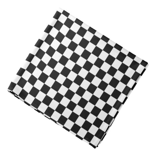 Black & White Checks Checkered Bandana | Zazzle.com