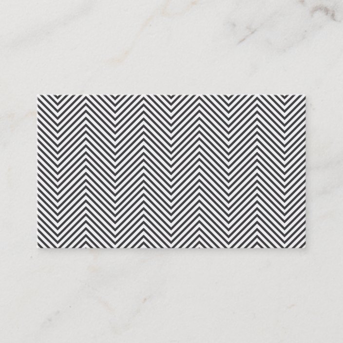 BLACK & WHITE CHEVRON PATTERN Business Card | Zazzle.com