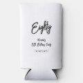 Black & White | Chic Cheers 80th Birthday Party Seltzer Can Cooler | Zazzle