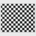 Black White Classic Checker Checkered Flag Wrapping Paper | Zazzle