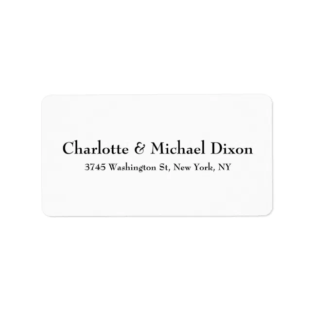 Black White Classical Stylish Elegant Family Label | Zazzle