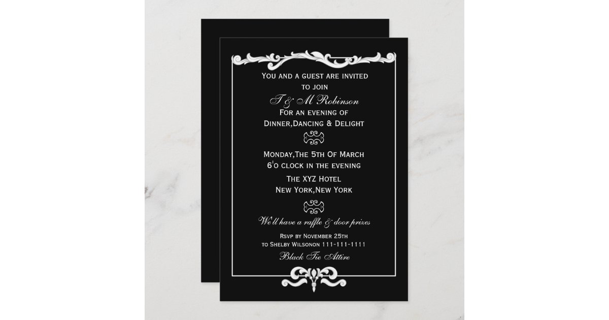 black white corporate event invitations | Zazzle black white corporate event invitations | Zazzle