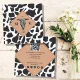 Black & White Cow Spot Animal Pattern QR Code Square Business Card | Zazzle