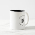 Black & White Custom Business Company QR Code Scan Two-Tone Coffee Mug ...