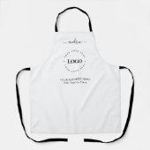 Black White Custom Logo Business Professional Apro Apron | Zazzle