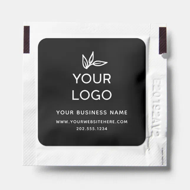 Black & White Custom Logo Business Promotional Hand Sanitizer Packet ...