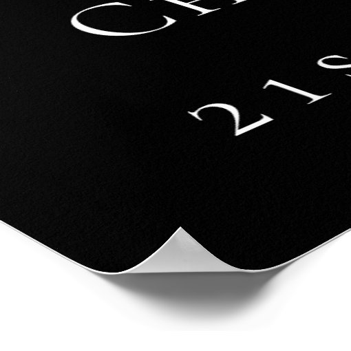 Black white custom photo birthday welcome poster | Zazzle