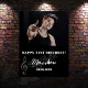 Black white custom photo music birthday welcome poster | Zazzle