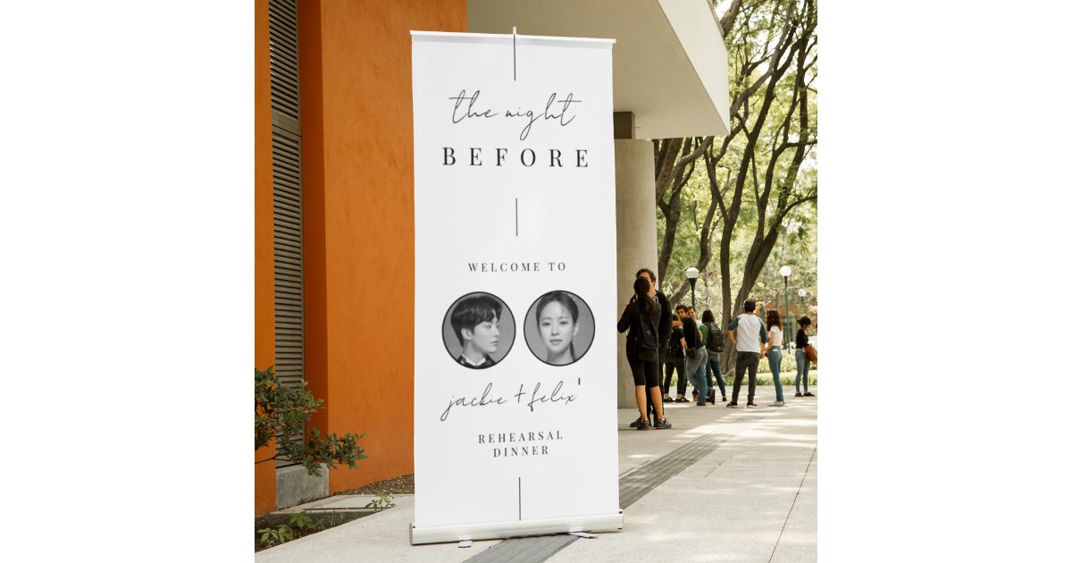 Black & White Custom Photo Wedding Welcome Sign | Zazzle