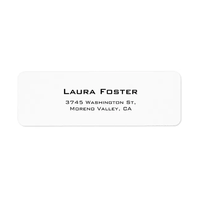 Black & White Cute Elegant Minimalist Style Label | Zazzle