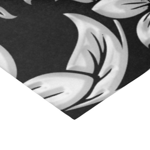 Black & White Flower Pattern Tissue Paper | Zazzle
