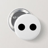 Black White Funny Cute Face Eyes Stylish Trendy Button | Zazzle