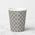 Black & White Geometric Pattern Paper Cups | Zazzle