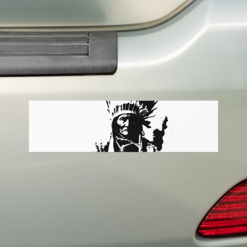 Black & White Geronimo Bumper Sticker | Zazzle