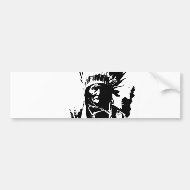 Black & White Geronimo Bumper Sticker | Zazzle