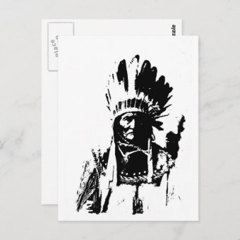 Black & White Geronimo Postcard | Zazzle