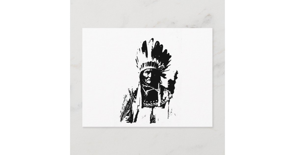 Black & White Geronimo Postcard | Zazzle