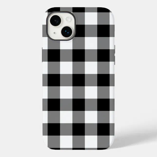 Black & White Gingham Pattern Case-Mate iPhone Case | Zazzle