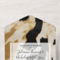 Black White Gold Western Cowhide All In One Invitation | Zazzle