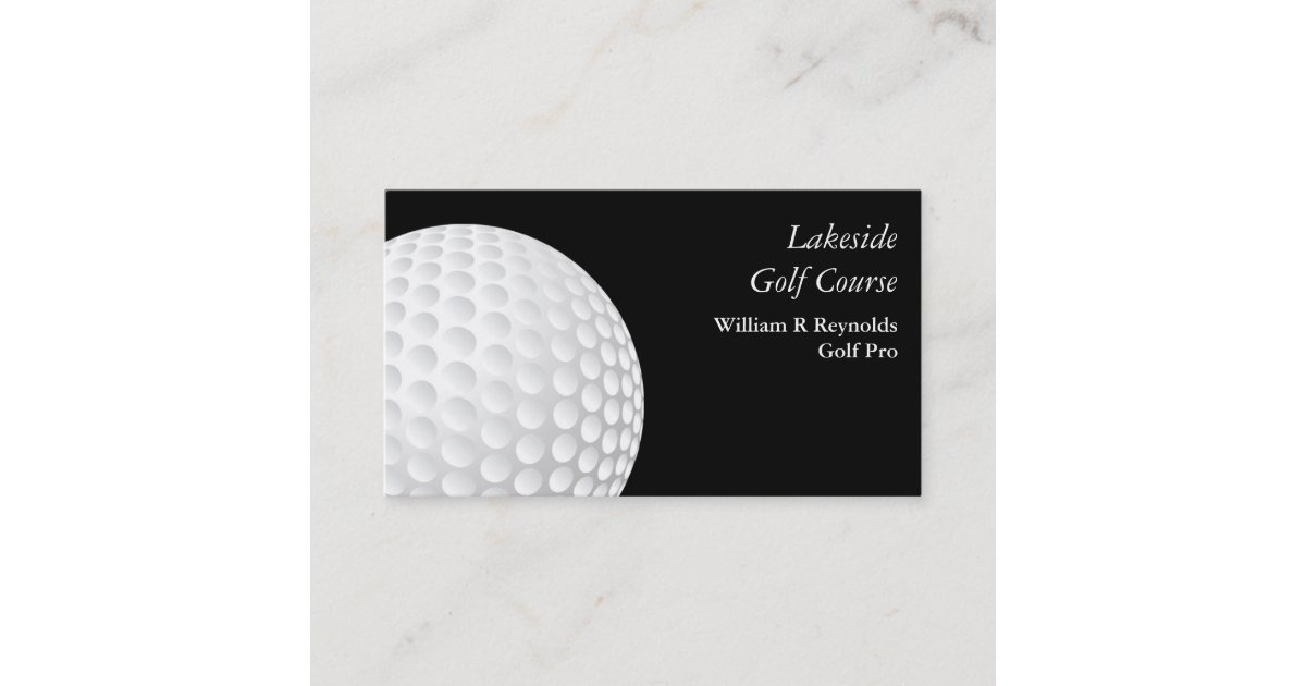 Black White Golf Pro Business Card | Zazzle.com