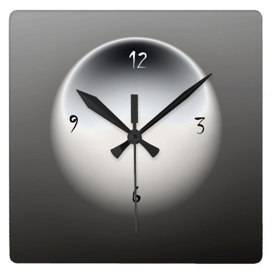 Black/White/ Grey> Minimalist Wall Clock | Zazzle.com