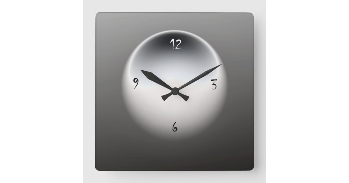 Black/White/ Grey> Minimalist Wall Clock | Zazzle