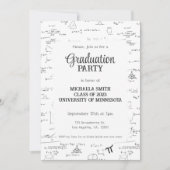 Black White Hand-Lettering Mathematics Graduation Invitation | Zazzle
